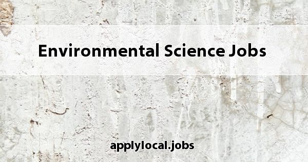 Environmental Science Jobs